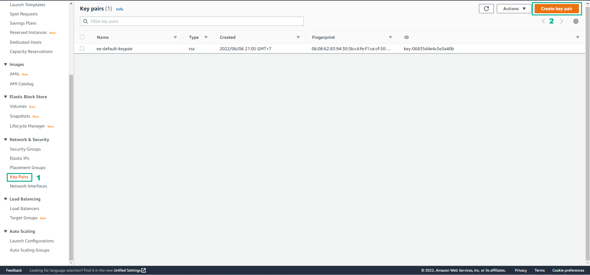 Generate Key Pair Giới Thiệu Về Amazon Ec2