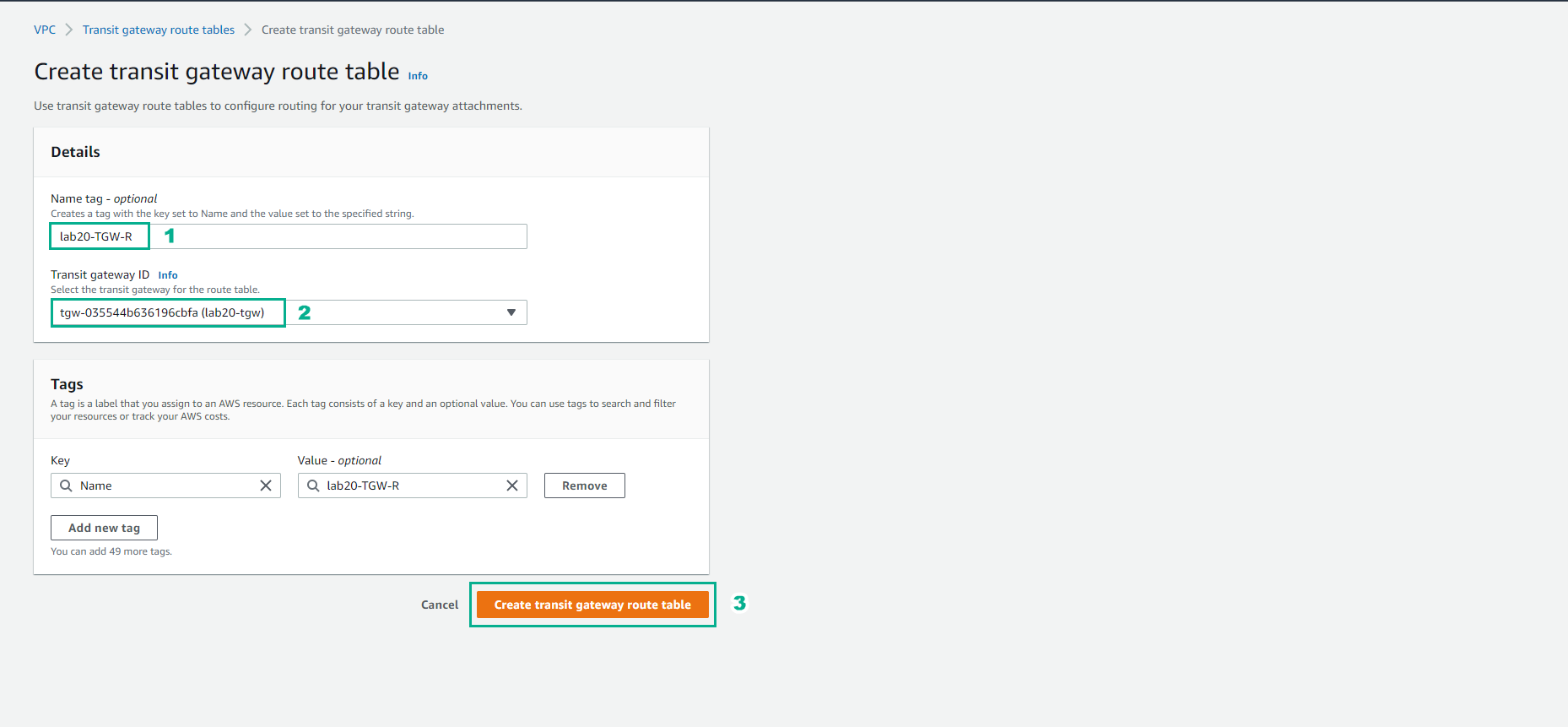 Create Transit Gateway Route Tables :: Giới thiệu về Amazon EC2