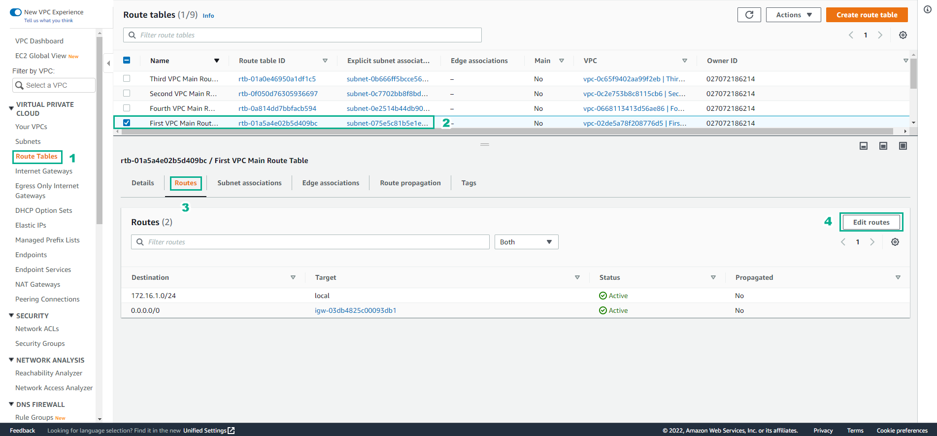 Add Transit Gateway Routes to VPC Route Tables :: Giới thiệu về Amazon EC2